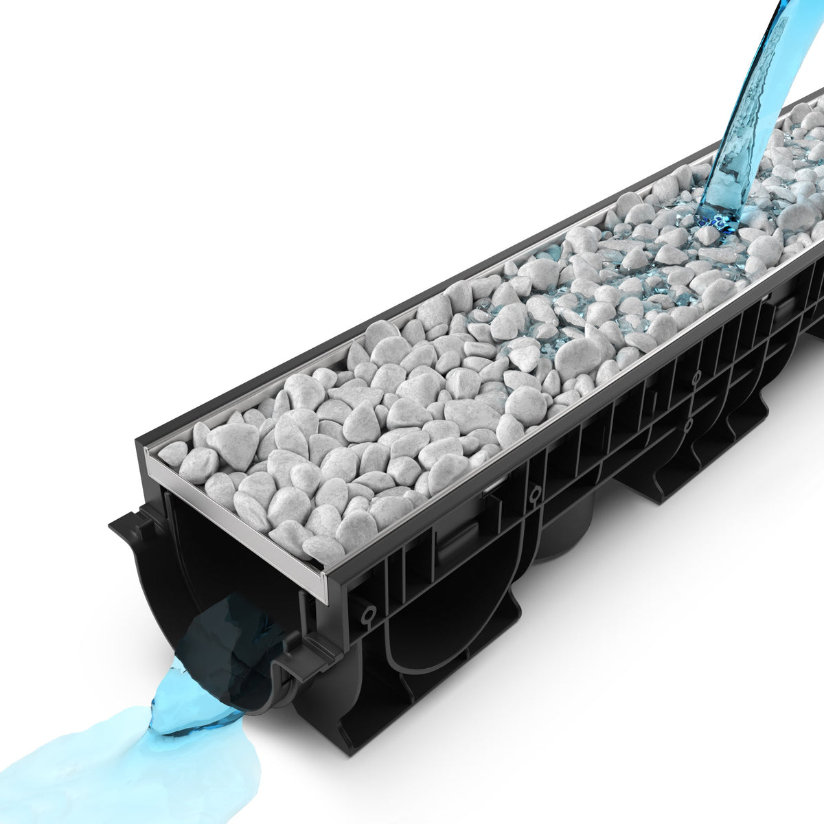 4″ Stainless Steel Edgeless Fillable Drain Package | Vodaland USA