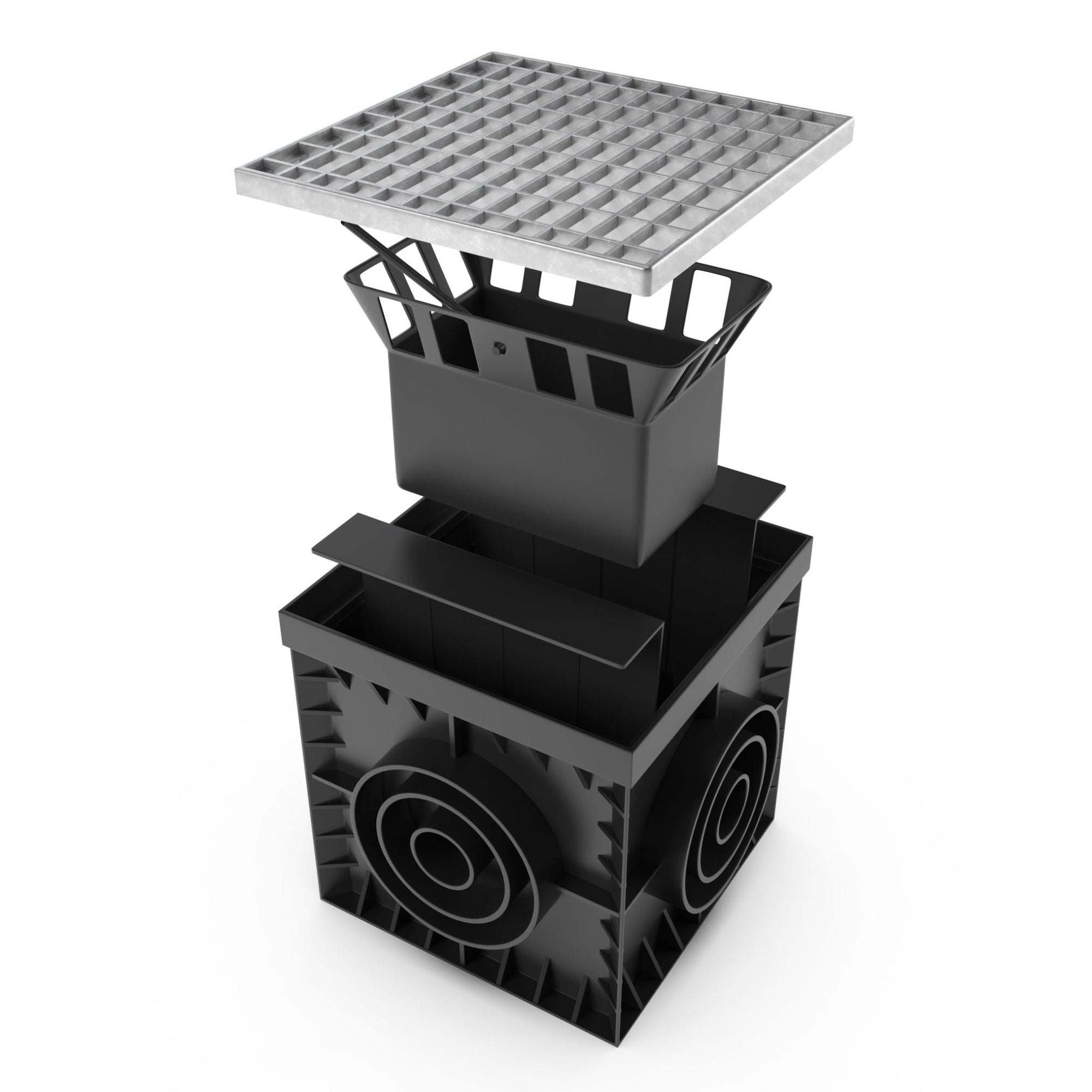 12x12 Catch Basin Galvanized Stamped Steel Package