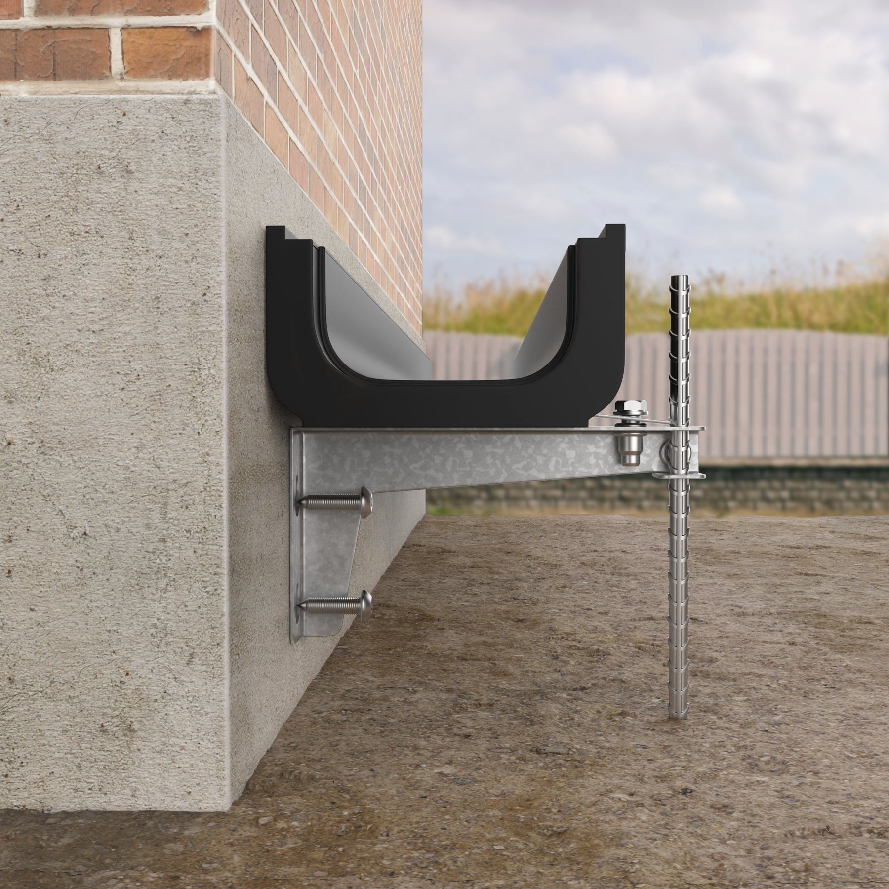 4" Channel Wall Slot Installation Mounting Bracket
