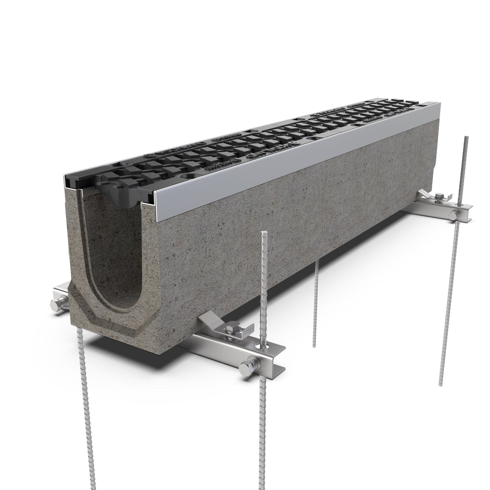 4" Fiber Reinforced Pre-Slope Concrete Channel 1% Slope