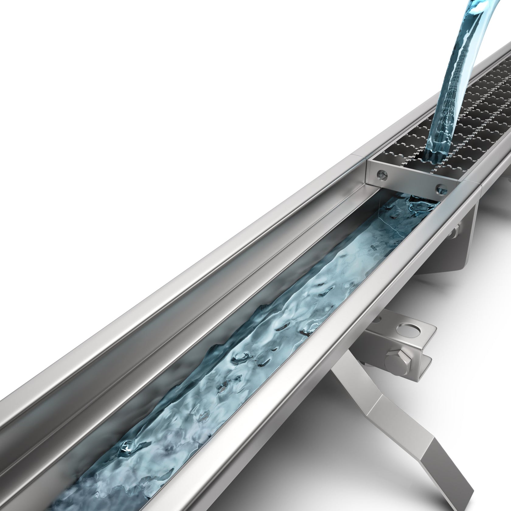 Stainless Steel Pre Sloped Channel Drain - 2 inch | Vodaland USA