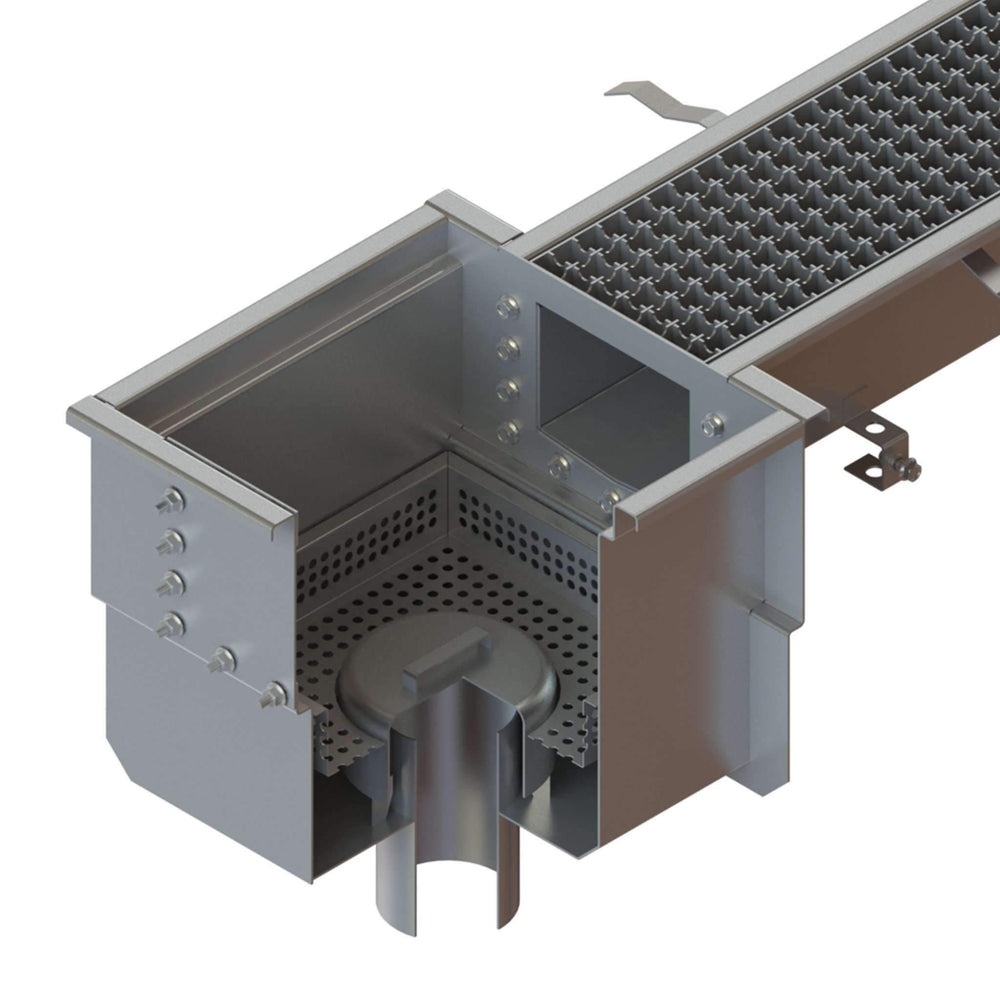 Inline Stainless Steel Catch Basin for Pre Slope Channel Drains